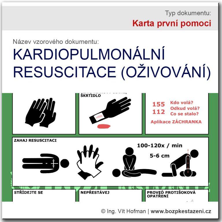 Karta první pomoci - kardiopulmonální resuscitace - BOZPkestazeni.cz